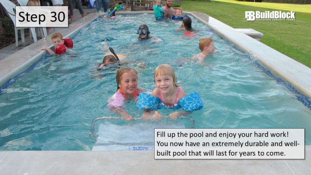 Step 30: Fill the Pool and Enjoy - BuildBlock Training Academy